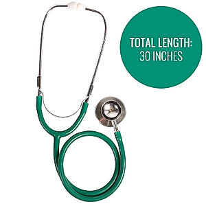 MABIS Spectrum Dual Head Lightweight Stethoscope, Hunter Green