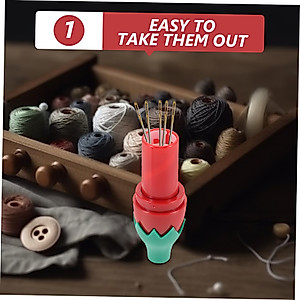 EXCEART 6Pcs Needle Storage Tubes Sewing Needle Pins Box Container Plastic Fruit Shape Tool Box Holder Organizer for DIY Small Items Toothpick Beads Jewelry