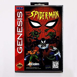 ROMGame Spider-Man The Animated Series Game Cartridge 16 Bit Md Game Card With Retail Box For Sega Mega Drive For Genesis