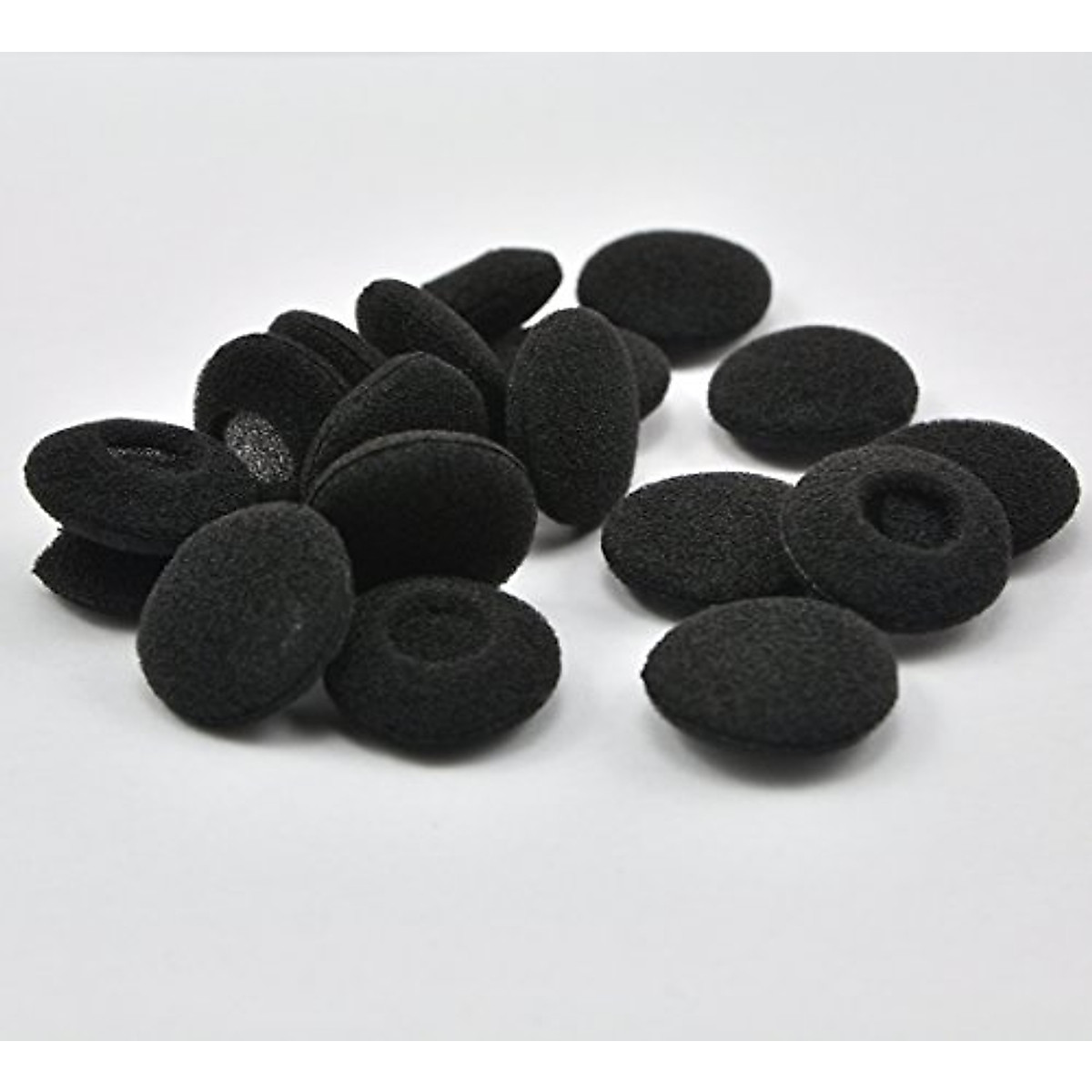 12 Pack(24pcs) 18mm Earbud Foam Earpad, Replacement Sponge Covers for Earphone (Black)