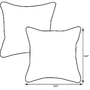 Pillow Perfect Outdoor/Indoor Branson Birch Throw Pillows, 16.5" x 16.5", TAN 2 Count