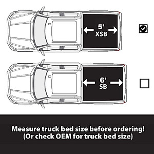 LEER ROLLITUP | Fits 2019-2023 Ford Ranger with 5’ Bed Length | Soft Roll Up Truck Bed Tonneau Cover | 4R303 | Low-Profile, Sturdy, Easy 15-Minute Install (Black)