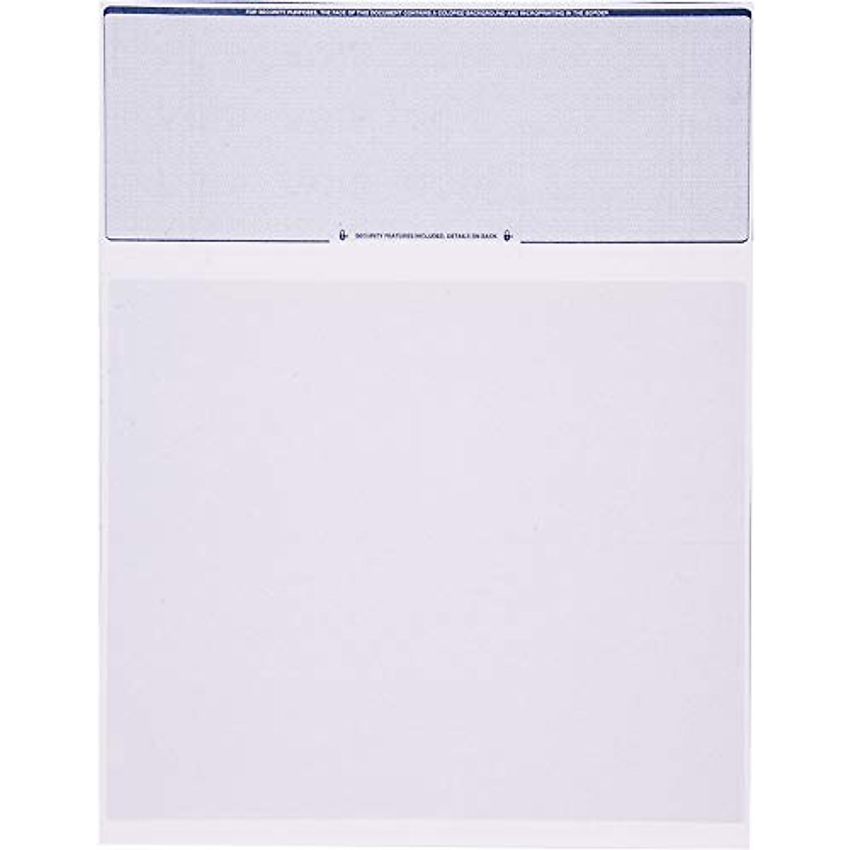 CheckOMatic Computer Check Paper - 100 Pack - Top Blank Stock Checks - Security Features & Laser Printer Compatible - Blue Diamond