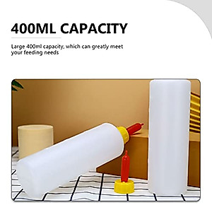 Goat Nipple and Bottles Set, 5 Sets Small Animal Milk Drink Pritchard Nipple for Goats 400 ml Lamb Nursing Bottles Feeding Bottle Kit for Feeding Sheep Goat Lamb Puppy (5 Bottles& 10 Nipples)