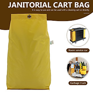 Scicalife Yellow Laundry Cart Bag, 9" x 7" x 0.98", Vinyl, Reusable, Stain and Water Resistant
