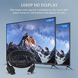 HOXIBSL Wii to HDMI Converter Cable Adapter,720P/1080P Switch,with 3.5mm Audio Jack,Improve Image Quality and Resolution,Supports All Display Modes,Compatible with Wii,U,HDTV, Monitor （6.56FT）