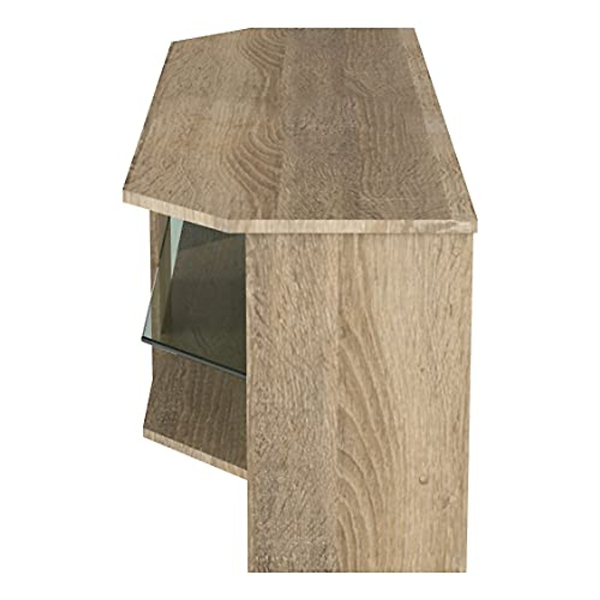 AVF CA115GOX-A Stand, Rustic Sawn Oak with Glass Shelf, Sizes – 27”, 32”, 37”, 39”, 40”, 42”, 46”, 47”, 50”, 55”. for TVs with Wide feet, Please Measure to Assure fit