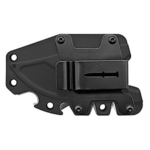 CAMILLUS Comb 7.25" Clip Point Blade Durable Corrosion-Resistant 420 Stainless Steel Outdoor Survival Hunting Fishing Camping Fixed Blade Knife, Molded Sheath with 4 Additional Functions Included