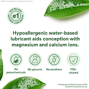 Good Clean Love Biogenesis Fertility-Friendly Lubricant, Water-Based Lube for Women & Couples Trying to Conceive, with Magnesium and Calcium Ions, Personal Lubricant, Safe for Toys, 2 Oz (2-Pack)