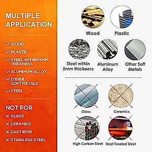 AugTouf 1/8" Titanium Drill Bits (10pcs), 4341 HSS 135° Metal Drill Bits for Wood, Metal, Steel, Plastic, Aluminum Alloy