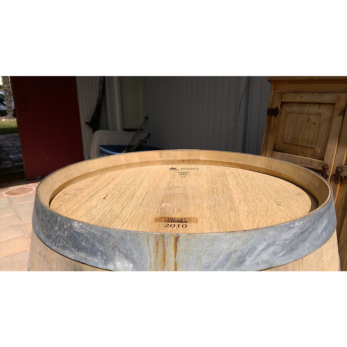 CUGHYS Used Wine Barrel Solid Oak from Napa Valley by Wine Barrel Creations9