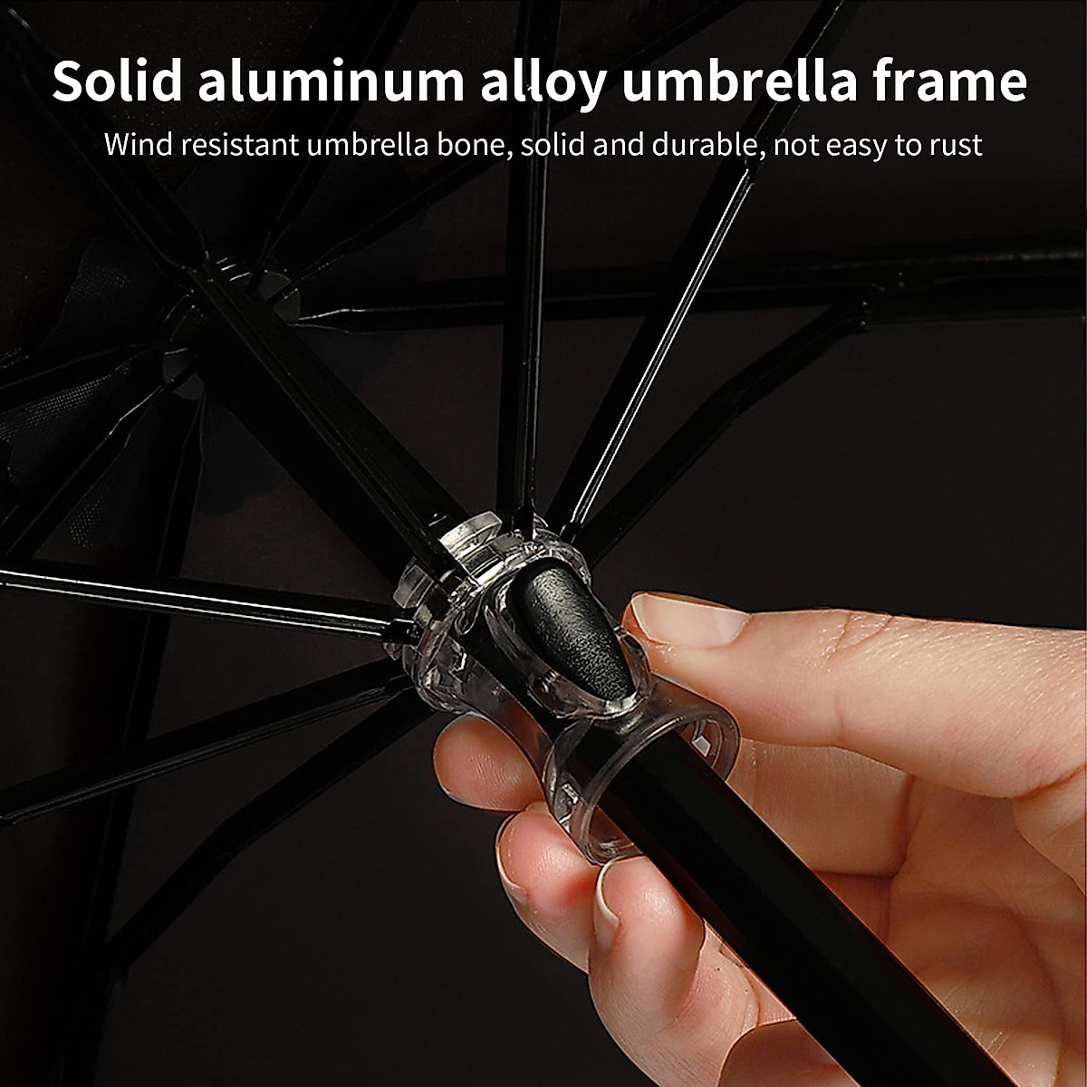 Cloudia Automatic Windproof Travel Umbrella, Umbrella in Rain and Sun for Women and Men (Matcha)