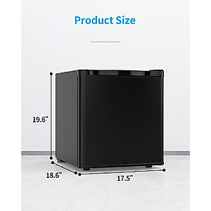 1.1 Cubic Feet Mini Freezer Countertop, Single Door Compact Upright Freezer with Reversible Door, Removable Shelves, Small freezer for Home/Dorms/Apartment/Office(Black)