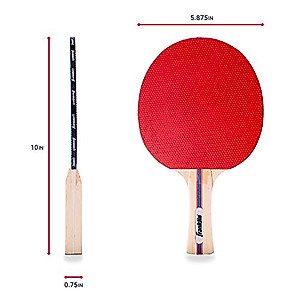 Franklin Sports Ping Pong Paddle Set with Balls - 2 Player Table Tennis Paddle Kit with (2) Paddles + (3) Balls Included - Red + Blue