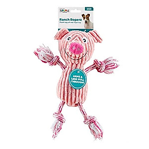 Outward Hound by Charming Pet Ranch Roperz Pig Plush Squeaky Dog Toy