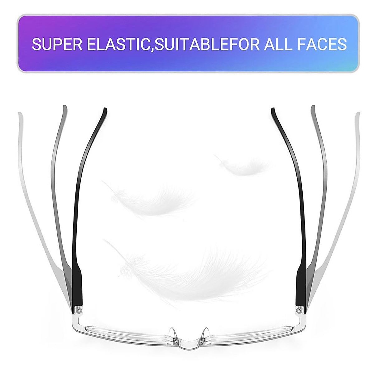 LUFF 4Pcs Anti-Blue-ray Reading Glasses Portable Ultra-Light Readers(2.0X)