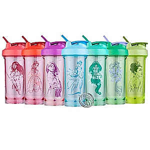 BlenderBottle Disney Princess Shaker Bottle Pro Series, Perfect for Protein Shakes and Pre Workout, 28-Ounce, Tiana
