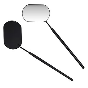 Pretty memory Large Lash Mirror, Stainless Steel Eyelash Mirror, Makeup Mirror for Lash Extension Supplies (Black)
