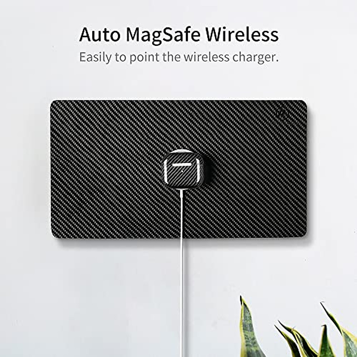 MONOCARBON Carbon Fiber Case for AirPods 3 Magnetic Wireless Charging AirPod 3 Cover, Slim Carbon Fibre Cover for AirPods 3 Earbuds-Ultra Protect