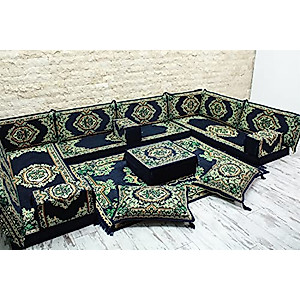Arabic U Shaped Floor Seating Sofa, Arabic Living Room Furniture, Arabic Majlis Sofa (With PREMIUM FOAM)