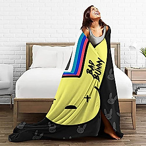 Iosbdnsm Bad Cute Bunny Throw Blanket Living Room Car Bedroom Warm Blankets Air Conditioning Blanket Fans Gifts 80"x60"