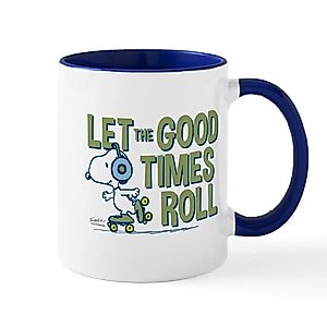 CafePress Snoopy Skate Mug Ceramic Coffee Mug, Tea Cup 11 oz