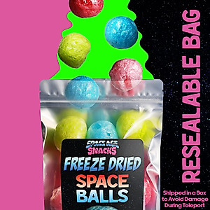Premium Space Balls Freeze Dried Candy - Shipped in Sturdy Box for Protection - Dry Freeze Candy for All Ages (3 Ounce)