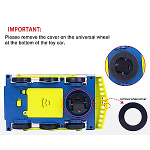 Berry President Transparent Electric Gear Train Toy with Flashing Lights and Music, Battery Operated Bump & Go Action Train Toys for 2 3 4 5 Year Old Boys Toddlers