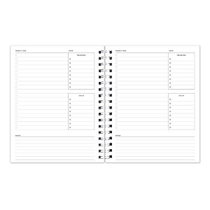 2022, Blueline Undated Task Planner, Duvet Laminated Cover, Black, 9.25" x 7.25", 270 Pages (B310.81)