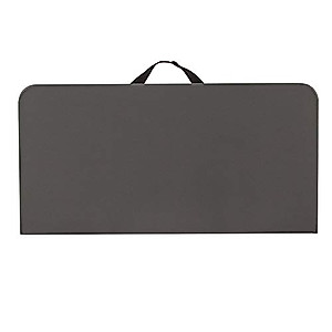 Flash Furniture 2.83-Foot Square Bi-Fold Dark Gray Plastic Folding Table with Carrying Handle