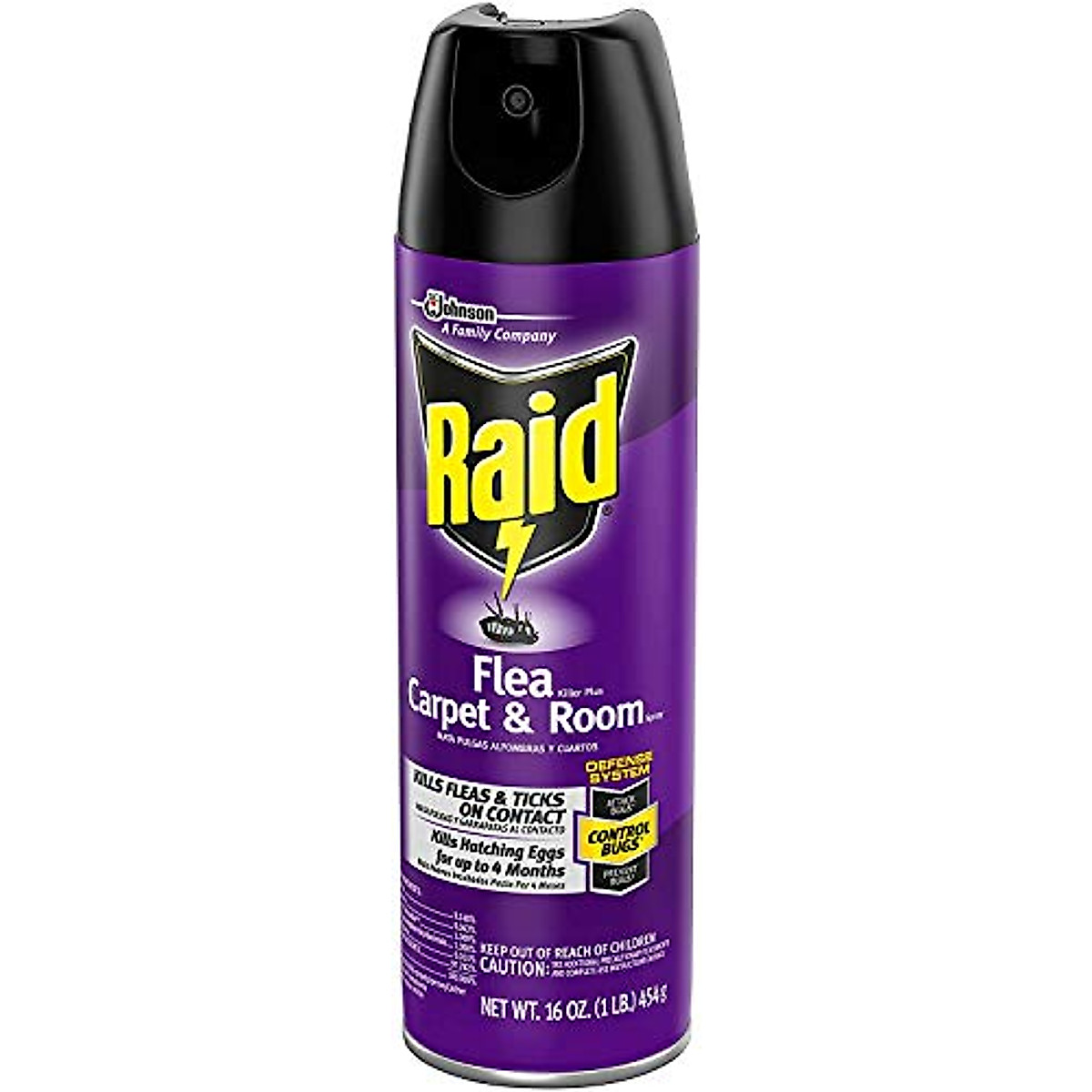 Raid Flea Killer Carpet and Room Spray 16 Ounce (Pack of 4)