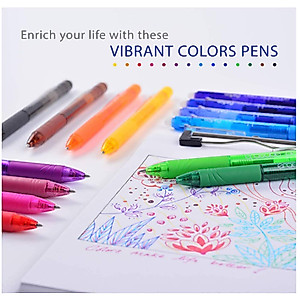 HUALX Erasable Pen Retractable Gel Ink Pens 0.7mm,Drying Rolling Ball Pens with Eraser for Kid Students Adults (8 colors (8 pens + 8 refills)