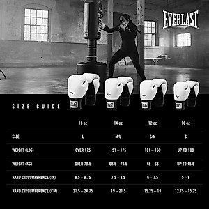 Everlast Prostyle 2 Boxing Gloves, Entry Level Training Gloves for Men and Women, Secure Fit Hook and Loop Closure & Ventilation, Heavy Bag & Speedbag Training 12 oz (White)