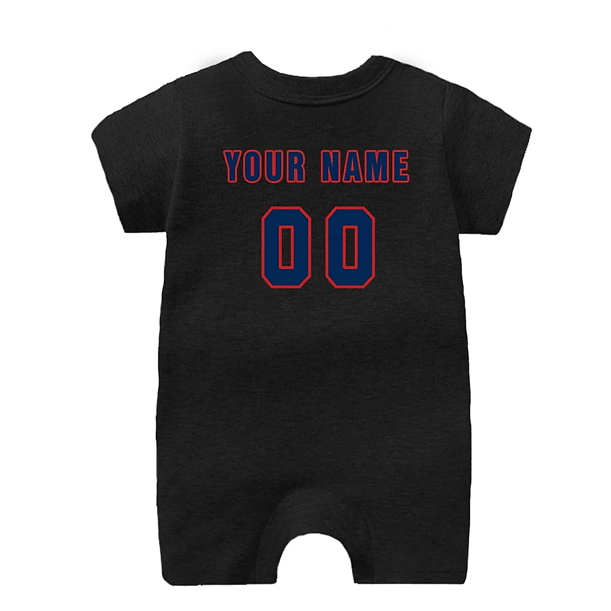BABYWEN Custom New England Baby Football Graphic Jersey Bodysuit Personalized with Name and Number