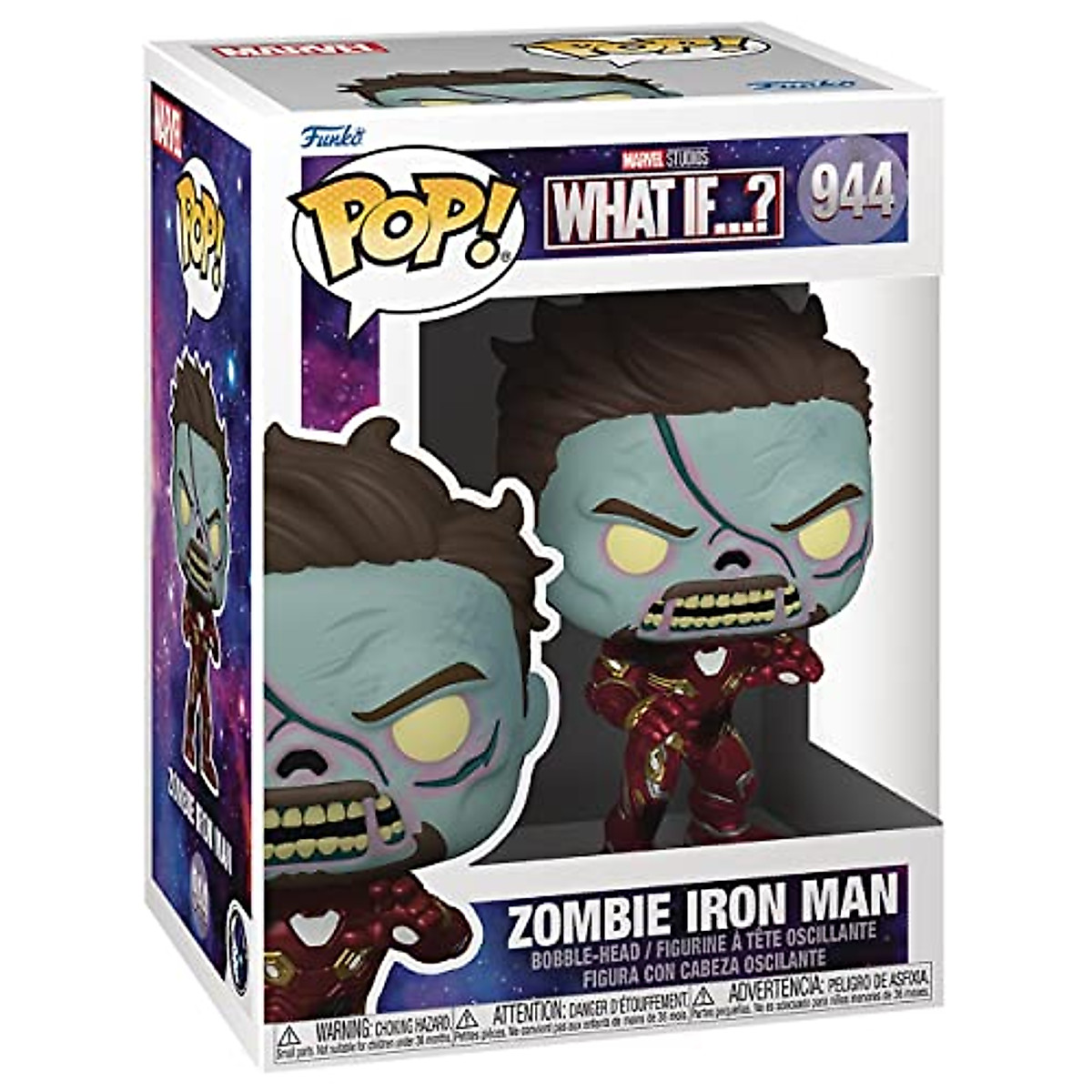 Funko Marvel: What If? - Zombie Iron Man [Tony Stark] Pop! Vinyl Figure (Bundled with Compatible Pop Box Protector Case)