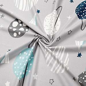 Pack n Play Sheets, BROLEX 2 Pack Mini Crib Sheets,Stretchy Portable Fitted Playard Sheet Set, Convertible Playard Mattress Cover,Ultra Soft Breathable Material,Space Planet