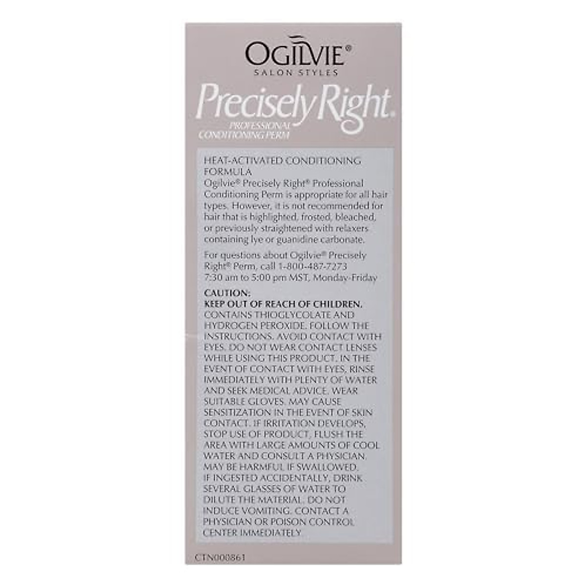Ogilvie Salon Styles Precisely Right Professional Conditioning Perm Kit - Ideal for Color-Treated, Thin, or Delicate Hair - 1 Application