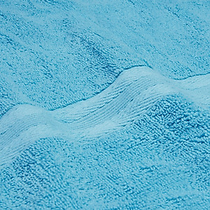 BOUTIQUO 8 Piece Towel Set 100% Ring Spun Cotton, 2 Bath Towels 27x54, 2 Hand Towels 16x28 and 4 Washcloths 13x13 - Ultra Soft Highly Absorbent Machine Washable Hotel Spa Quality - Turquoise Blue