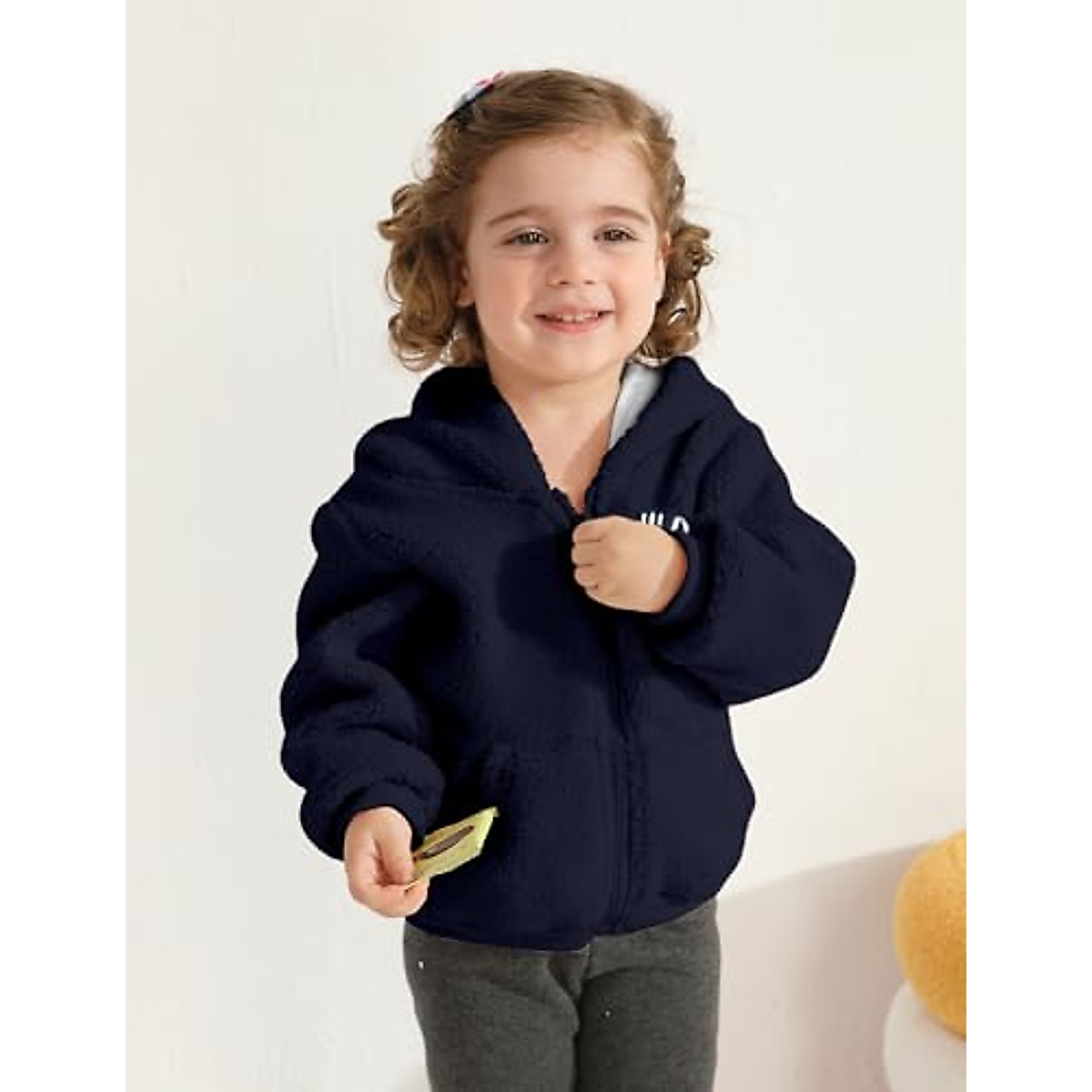 Infant Baby Girls Boys Fleece Hoodie Jacket Coat Winter Warm Cardigan with Ears (3-6 Months, Navy Blue)