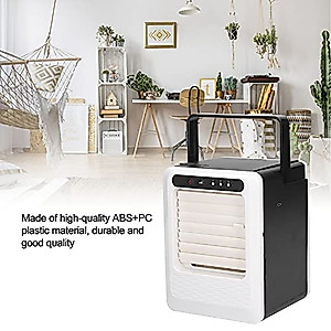 Portable Air Conditioners, Personal Space Mini Cooler Evaporative Desktop Spray Fan with 3 Wind Speeds Small AC Cooling Cool Mist Humidify Handle for Bedroom Room Home Camping Car Tent RV