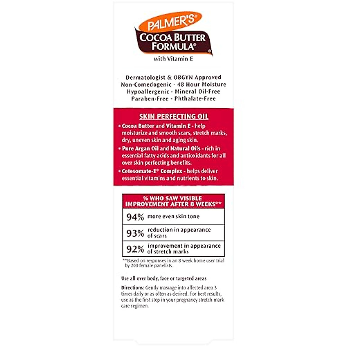 Palmer's Cocoa Butter Formula Skin Therapy Moisturizing Body Oil with Vitamin E, Rosehip Fragrance, 2 Ounces