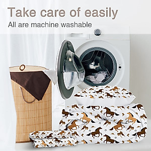 ARIGHTEX Horse 4 Piece Toddler Bedding Set with Cute Farm Animal - Includes Quilted Comforter, Fitted Sheet, Top Sheet, and Pillow Case for Girls Boys Bed