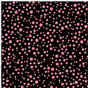Loralie Designs Balloon Dots Black/Pink Fabric by The Yard for Quilting