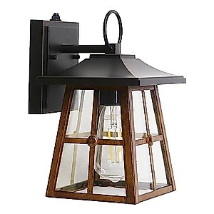 Qingmiao Dusk to Dawn Sensor Wall Light Outdoor Porch Light Wall Lantern Waterproof Outdoor Light Fixture Exterior Wall Sconce