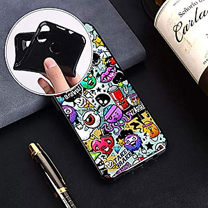 Case for TCL 20 XE/5087Z (6.52"), with [ 2 x Tempered Glass Protective Film], KJYF Black Soft Silicone Protective Cover Bumper Shockproof Phone Case for TCL 20 XE/5087Z - XS40