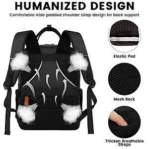 Men's Laptop Backpack, 15.6 Inch Work Backpack for Men & Women, Men's Backpack Purse with USB Charging Port, Teacher Doctor Backpack for Work, Water Resistant College Students Bookbags.