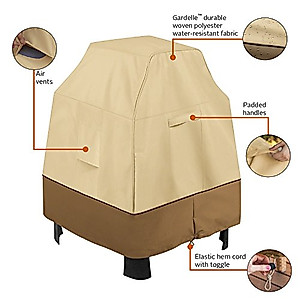 Classic Accessories Veranda Water-Resistant 32.5 Inch Outdoor Fireplace Cover, Patio Furniture Covers