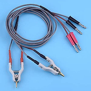 beler 4 Wires Type Microresistivity Test Lead Cable Kelvin Clip LCR Clamp
