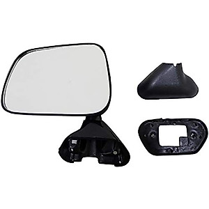 Dorman 955-214 Driver Side Manual Door Mirror - Folding Compatible with Select Toyota Models, Black