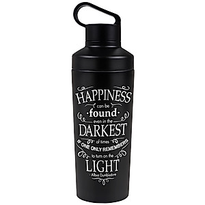 Harry Potter OFFICIAL Happiness 18 oz Insulated Water Bottle, Leak Resistant, Vacuum Insulated Stainless Steel with 2-in-1 Loop Cap
